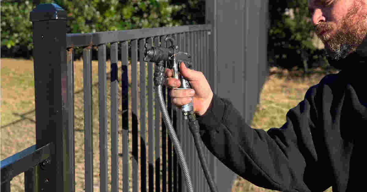 Allen Iron Fence Painting ⋆ Inspired Ironworks