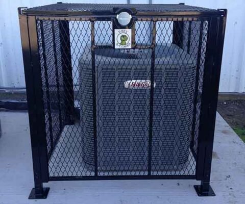 AC Security Cage Installation ⋆ Inspired Ironworks